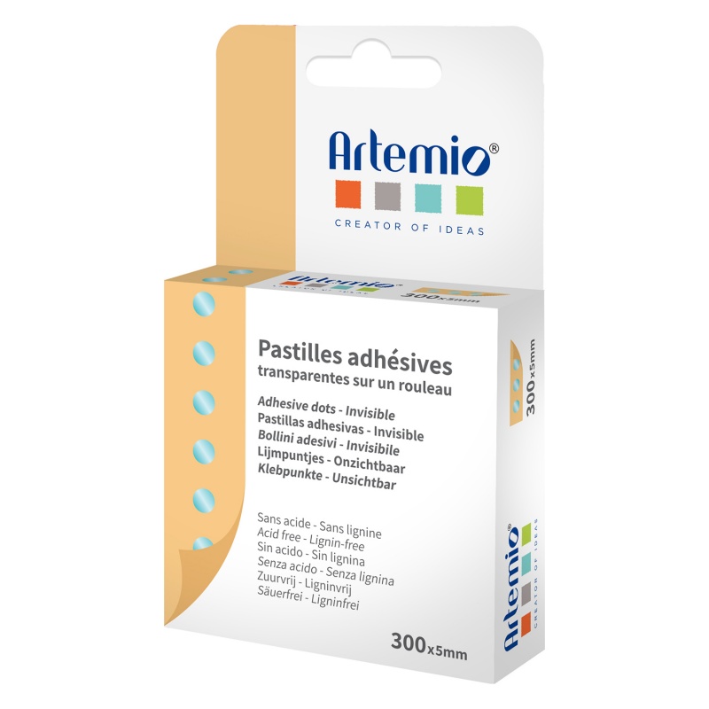 Lepiace bodky, priehľadné, 300 ks, 5 mm | creActive - kreatívny e-shop