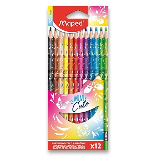 MAPED Pastelky trojhranné, MINI CUTE, 12 ks | MAPED | creActive ...