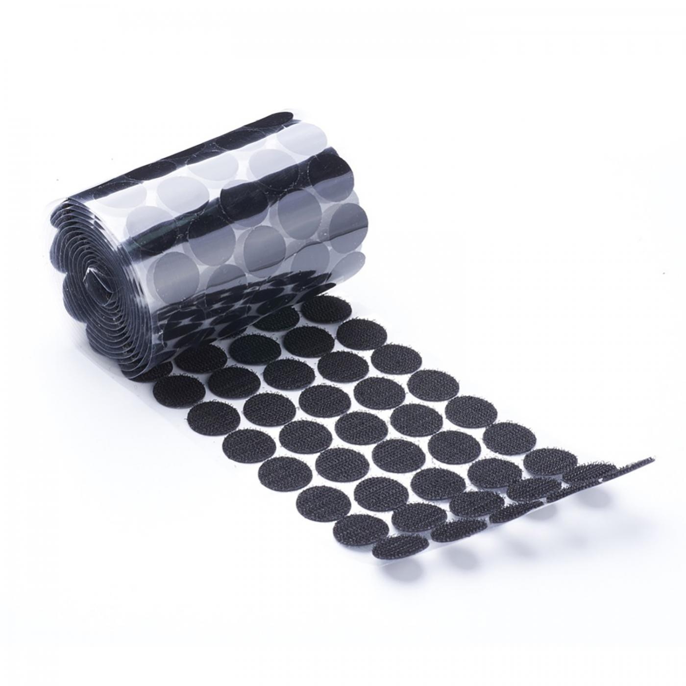 Suchý zips, bodky, samolepiaci čierny, 2 cm, 250ks | creActive ...